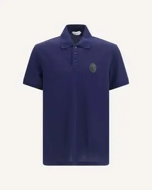Versace Cotton Piqué Poo With Medusa Patch Mae - Blue