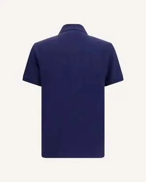 Versace Cotton Piqué Poo With Medusa Patch Mae - Blue