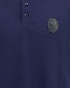 Versace Cotton Piqué Poo With Medusa Patch Mae - Blue