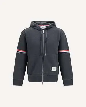 Thom Browne Classic Loopback 4-bar Zip-up Hoodie