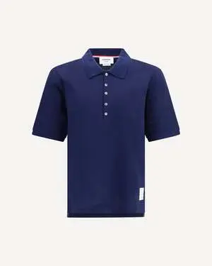Thom Browne Bar Cotton Jersey Polo