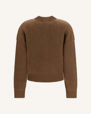 Max Mara Carnet Ribbed Cardigan Femae - Brown