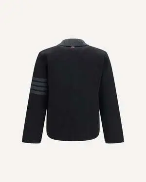 Thom Browne 4-bar Cotton Piqué Jacket - Black