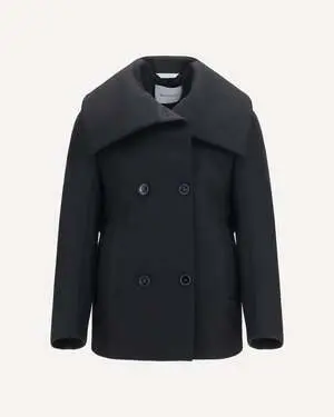 Balenciaga Structured High-neck Peacoat