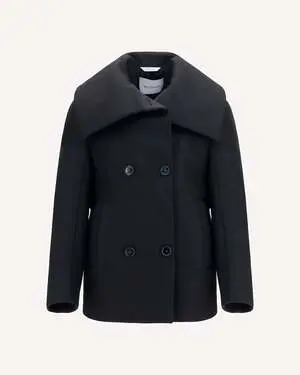 Balenciaga Structured High-neck Peacoat
