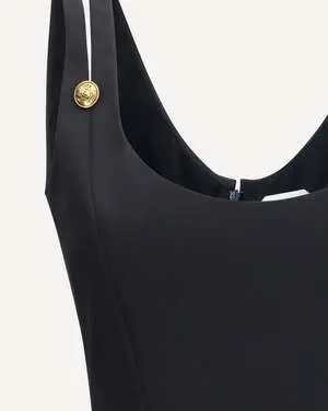 Versace Midi Grain De Poudre Wool Dress