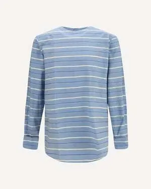 Prada Cotton Shirt With Back Buttons - Light Blue