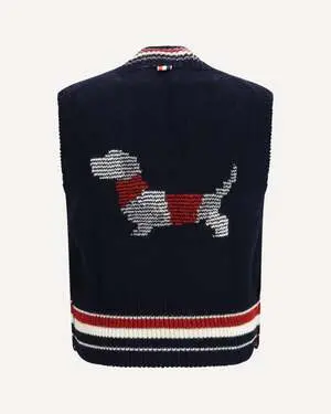 Thom Browne Hector Jersey V-neck Vest