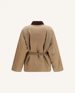 Versace Responsible Jacket In Nylon Twill - Beige