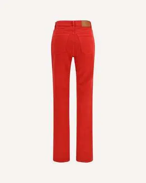 Chloé Cotton Denim Pants - Red