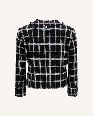 Thom Browne Checked Tweed Cardigan Jacket