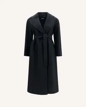 WEEKEND MAXMARA Poldo Virgin Wool Coat - Black