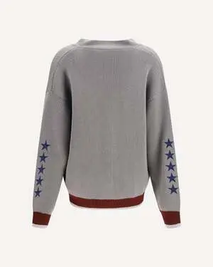 Off-White College Varity Knit Cardigan - Grey