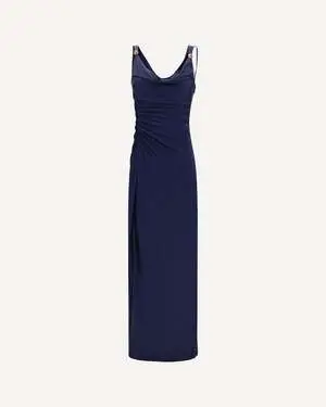 Versace Long Dress In Soft Viscose Jersey