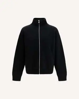 Axel Arigato Core Wool Zip-up Sweater Ale - Black