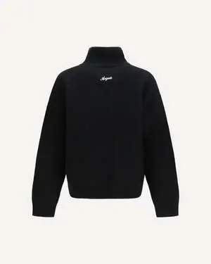 Axel Arigato Core Wool Zip-up Sweater Ale - Black