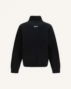 Axel Arigato Core Wool Zip-up Sweater Ale - Black