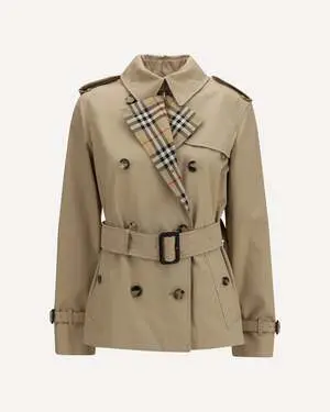 Burberry Lakefield Short Trench Coat - Beige
