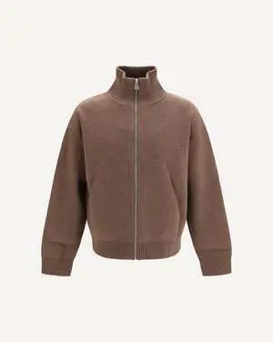 Axel Arigato Core Wool Zip-up Sweater Ale Brown