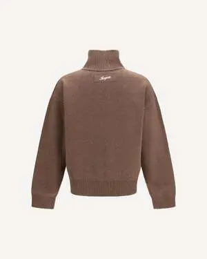 Axel Arigato Core Wool Zip-up Sweater Ale - Brown