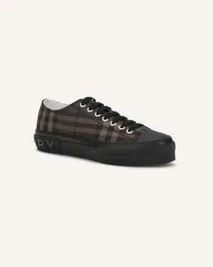 Burberry Jack Check Nylon-blend Sneakers - Brown