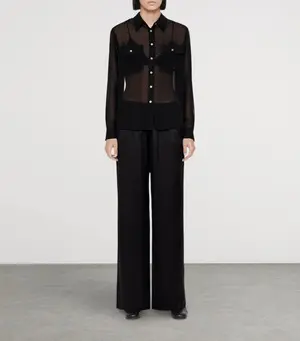 ALLSAINTS Crepe Lycia Wide-leg Trousers