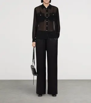 ALLSAINTS Crepe Lycia Wide-leg Trousers