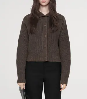 ALLSAINTS Wool Caron Collared Cardigan