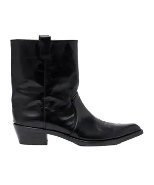 Khaite Clive Leather Ankle Boots