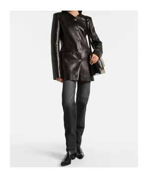 Khaite Clive Leather Ankle Boots