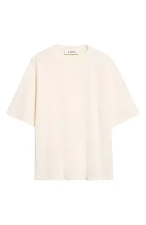 RÓHE Oversize Cotton & Wool Blend T-shirt - Cream