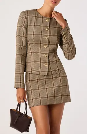 Astr The Label Remington Plaid Blazer