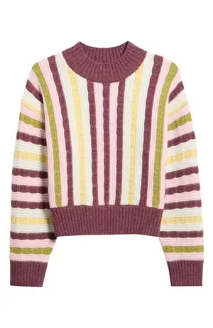 24COLOURS Stripe Band Sweater