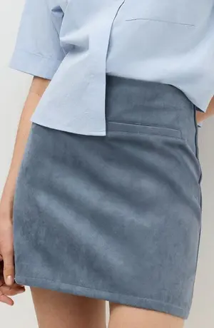 M&s Faux Suede Miniskirt