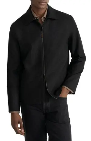 Eton Wool Harrington Jacket - Black