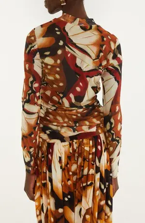 Farm Rio Borbofly Print Tulle Top