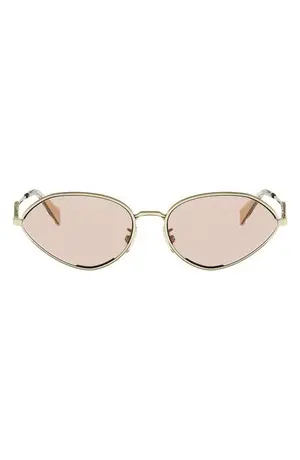 Celine Wired 58mm Almond Sunglasses - Gold/brown