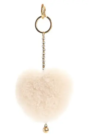 Chloé Heart Genuine Shearling Bag Charm