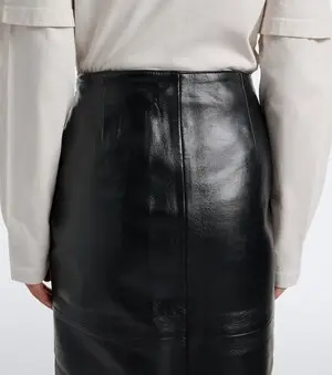 AGOLDE Hikson Leather-blend Pencil Skirt