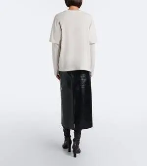 AGOLDE Hikson Leather-blend Pencil Skirt