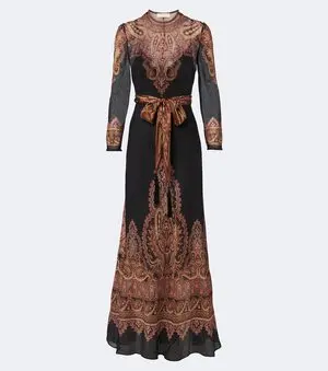 Zimmermann Ascent Paisley Linen And Silk Maxi Dress