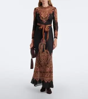 Zimmermann Ascent Paisley Linen And Silk Maxi Dress