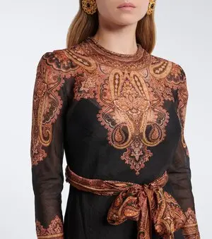 Zimmermann Ascent Paisley Linen And Silk Maxi Dress