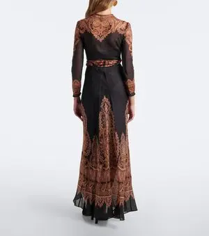 Zimmermann Ascent Paisley Linen And Silk Maxi Dress