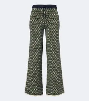 The Upside Viva Juniper Cotton-blend Wide-leg Pants