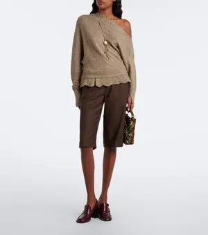 XU ZHI Ruffled Asymmetric Sweater