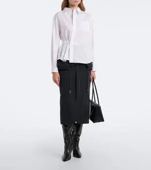 Sacai Cotton-blend Poplin Shirt