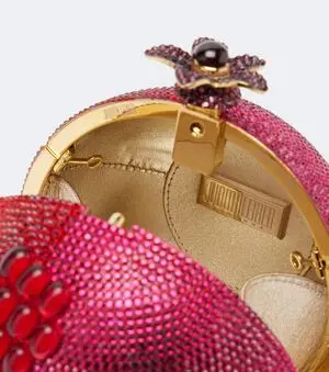 Judith Leiber Pomegranate Crystal-embellished Clutch