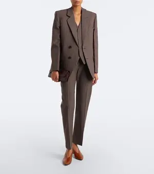 Victoria Beckham Pinstripe Straight Pants