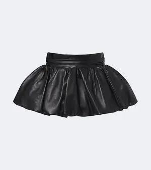 Chloé Pleated Leather Belt - Black